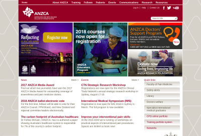ANZCA: Australian and New Zealand College of Anaesthetists